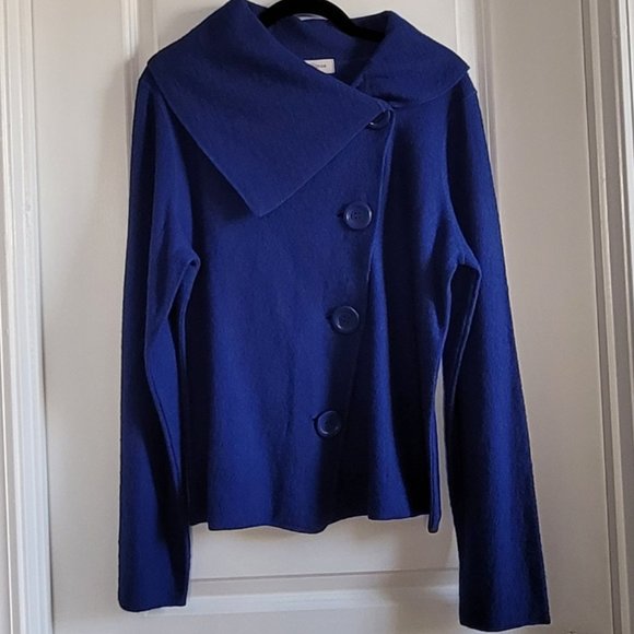 Covington | Jackets & Coats | Nwt Covington Woman Wool Blue Jacket Size ...